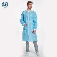 China Individually Dustproof Sms  Medical Disposable Non Woven Lab Coats for sale