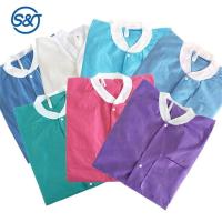 China Individually Dustproof Sms  Medical Disposable Non Woven Lab Coats for sale