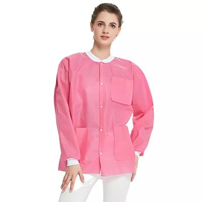China Customized Disposable Lab Jackets Sms Waterproof Breathable for sale