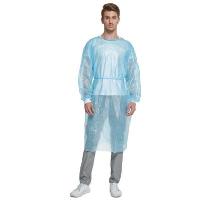 China SJ EN 13795 Disposable Isolation Gowns Pp + Pe Front Opening With Elastic Cuff for sale