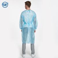 China SJ EN 13795 Disposable Isolation Gowns Pp + Pe Front Opening With Elastic Cuff for sale