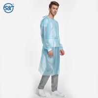 China SJ EN 13795 Disposable Isolation Gowns Pp + Pe Front Opening With Elastic Cuff for sale