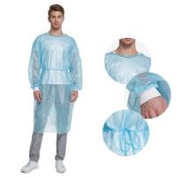 China SJ EN 13795 Disposable Isolation Gowns Pp + Pe Front Opening With Elastic Cuff for sale