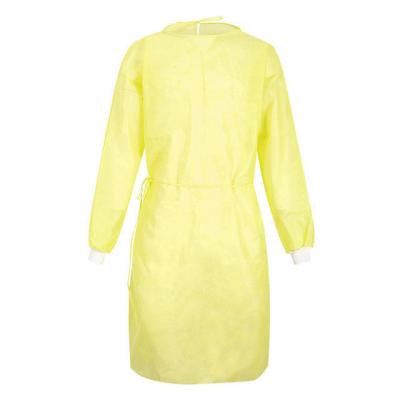 China Yellow Disposable Medical Clothing  Aami Level 2 Pp + Pe Material for sale