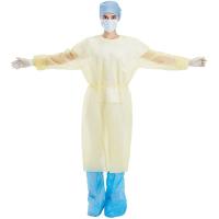 China Yellow Disposable Medical Clothing  Aami Level 2 Pp + Pe Material for sale