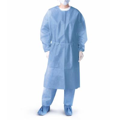 China Waterproof Disposable Medical Clothing Level 1 Isolation Gown White Cuff for sale