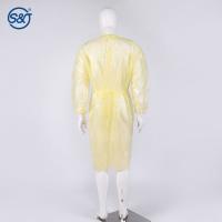 China SJ Medical Disposable Isolation Gown Level 1 Dental Yellow for sale