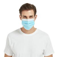 China Non Woven Disposable Face Masks Three Layers Breathable Facial Masks With Adjustable Earloop for sale