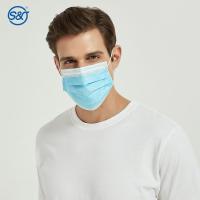 China Non Woven Disposable Face Masks Three Layers Breathable Facial Masks With Adjustable Earloop for sale