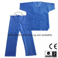 China Non Woven Disposable Medical Clothing Unisex Hospital Scrub Suit For Doctors And Nurses for sale