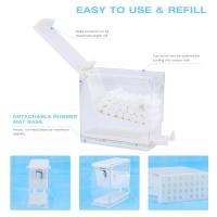 China Four Colors Cotton Roll Dispenser Divider Press Type Holder Cotton Swab Storage Box Acrylic Cotton Dispenser for sale