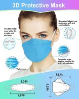 China SJ mask manufacturers korean 3d fish shape protective head loop face mask kf94 premium disposable 4ply color facemask kf94 for sale