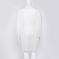 China S&J OEM Wholesale Nonwoven White Medical PP Cheap Disposable Surgery Lab Coats with Pockets for sale