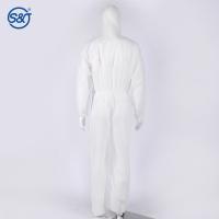 China SJ Disposable isolation gown white safety clothing doctor robe protective suit for sale