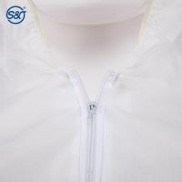 China SJ Disposable isolation gown white safety clothing doctor robe protective suit for sale