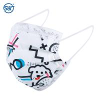China S&J Disposable 3-ply Face Mask KIds Size Children Adorable Cute Prints Medical Non-Medical Hospital Dental Clinic Daily Use for sale