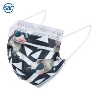 China S&J Disposable 3-ply Face Mask KIds Size Children Adorable Cute Prints Medical Non-Medical Hospital Dental Clinic Daily Use for sale