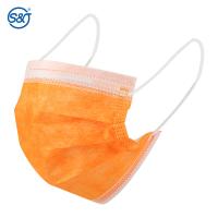 China Prompt Shipment Meltblown Cloth Disposable Masks Civilian/Medical 3Layer Protective Daily Different Color Disposable Face mask for sale