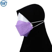 China SJ Muslim Custom Disposable Head loop Facemask Multi-color Sakura pink Black 4 ply Hijab KF94 Mask for sale