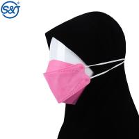 China SJ Muslim Custom Disposable Head loop Facemask Multi-color Sakura pink Black 4 ply Hijab KF94 Mask for sale