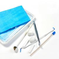 China SJ Dental Consumables Sterilized Disposable Oral Examination Dental Hygiene Kit Dental Examination Kit for sale