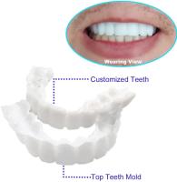 China SJ Smile Tooth Customizable Temporary Perfect Fake Teeth Molds Whitening Veneers Disposable Fake Braces for Teeth for sale