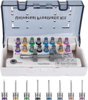 China SJ Universal 16 Pcs Implant Prosthetic Kit Surgical Dental Implant Driver Kit with Torque Wrench Size 10-70Ncm for sale