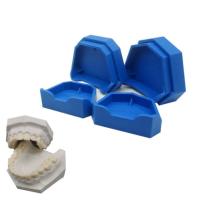 China SJ Dental Autoclave Silicone Impression Tray Base Dental Consumable Plaster Mold Base Former Color Blue for sale