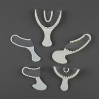 China SJ Medical Grade Plastic Dental Disposable Consumable Bite Implant Impression Tray with Mesh Nylon Net for sale
