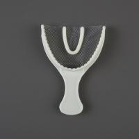 China SJ Medical Grade Plastic Dental Disposable Consumable Bite Implant Impression Tray with Mesh Nylon Net for sale