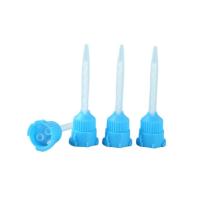 China SJ OEM High Quality Dentist Mixing Disposable Impression Nozzles Blue Dental Static Mixing Tips for sale