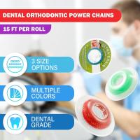 China SJ Orthodontic Spool Elastic Chain 15FT Dental Power Chain Dental Rubber Band Plastic Power Chains for Braces for sale