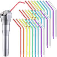 China SJ Dental Air Water Spray Triple Syringe Colorful Clear Handpiece W Nozzles Dental Three Way Syringe for sale