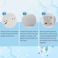 China SJ Dental Tray 3 in 1 Cup Storage Holder Tissues Paper Box for Dental Chair for sale