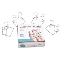 China SJ Best Quality Disposable Stainless Steel Dental Cotton Roll Holder Clip 4pcs/box OEM Wholesale for sale