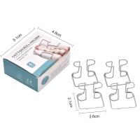 China SJ Best Quality Disposable Stainless Steel Dental Cotton Roll Holder Clip 4pcs/box OEM Wholesale for sale