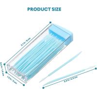 China SJ Brushpicks Plastic Interdental Toothpicks Soft Bristle Dental Floss Picks Double Head with Mirror for sale