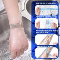 China SJ Transparent Stretch Adhesive Bandages Waterproof Clear Film Bandage Protective Adhesive Tattoo Bandages for sale