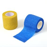 China SJ Bulk Athletic Tape Medical Trainers Tape High Quality Elastic Adhesive Waterproof Colored Athletic Tapes for sale