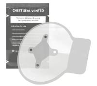 China SJ Emergency Rescue Medical Supply First Aid Disposable Wound Chest Seal Penetration Chest Seal Vented for sale