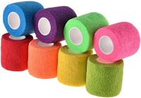 China SJ Bulk Wholesale Custom Logo Printing Medical Non Woven Easy Tear Self Adhesive Vet Wrap Crepe Cohesive Elastic Bandage for sale