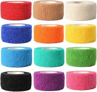 China SJ Bulk Wholesale Custom Logo Printing Medical Non Woven Easy Tear Self Adhesive Vet Wrap Crepe Cohesive Elastic Bandage for sale