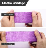 China SJ Elastic Adhesive Bandages Breathable Waterproof Athletic Self-Adhesive Colored Elastic Crepe Bandage for sale