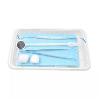 China SJ DK106 Dental Clinic Consumables Disposable Examination Dental Instrument Tray Kit for sale