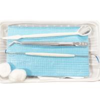 China SJ DK106 Dental Clinic Consumables Disposable Examination Dental Instrument Tray Kit for sale