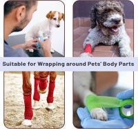 China SJ Pet Wrap Self-Adhesive Non-Woven Bandages Emergency Cohesive Gauze for Dogs Cats Horse Birds Farm Animals for sale