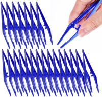 China SJ Disposable Medical Surgical Plastic Pliers Colorful Medical Disposable Plastic Tweezers For Dental Hospital for sale