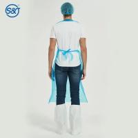 China SJ Disposable Medical Use PE Apron Kitchen Use Colorful Waterproof Disposable Plastic Apron Without Sleeves for sale