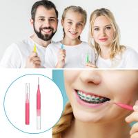 China SJ Braces Brush Cleaner Interdental Brush Toothpick Dental Tooth Flossing Head Oral Dental Hygiene Flosser for sale