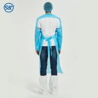 China SJ Manufactures Disposable Visiting CPE Gown Waterproof Surgical Single Use Medical Non-woven Aprons for sale